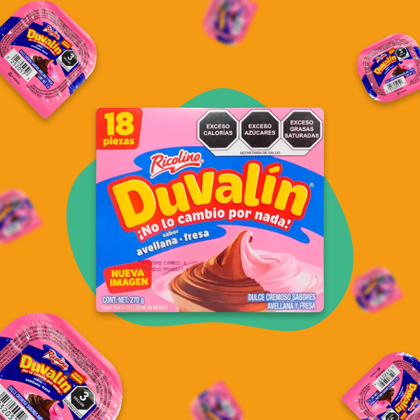 DULCE DUVALÍN AVELLANA FRESA 18 PZAS. - Mar de dulces